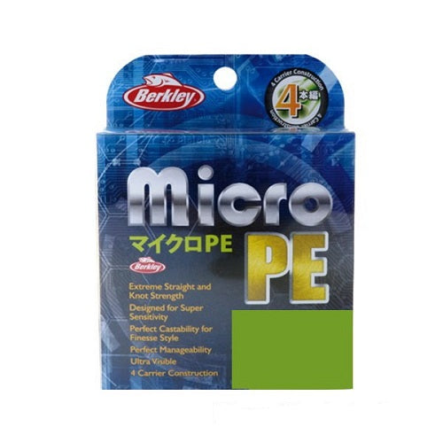 Berkley Micro PE 4.5lb 100M Lime PE Braid 0028632768426 – North-One Tackle